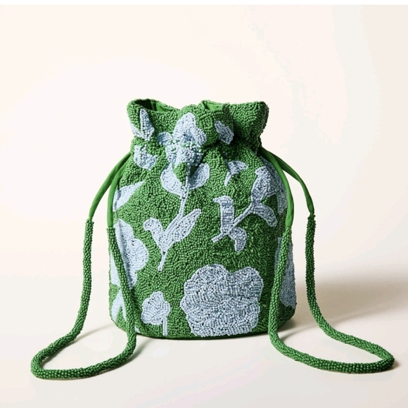 kate spade | Bags | Kate Spade X Target Beaded Drawstring Bucket Bag ...